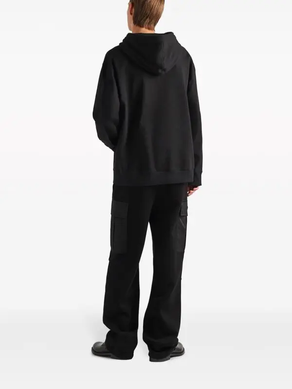 Prada Triangle-logo Fleece Hoodie