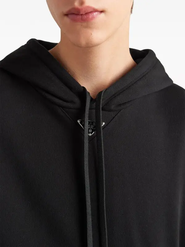 Prada Triangle-logo Fleece Hoodie