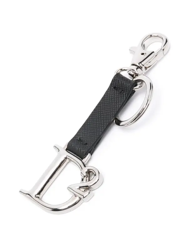 Dsquared2 Logo-plaque Leather Keyring