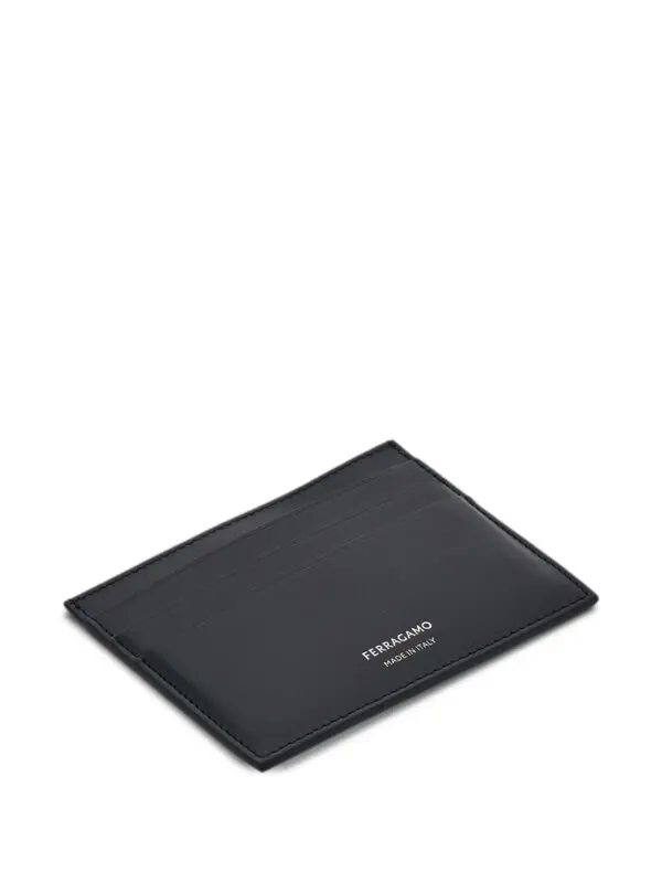 FERRAGAMO Classic Leather Card Holder - Black