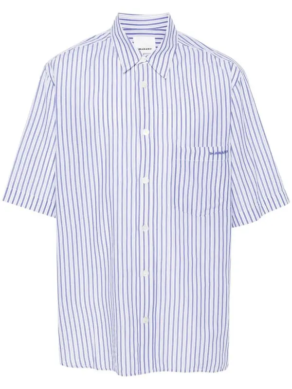 MARANT Labilio Striped Cotton Shirt