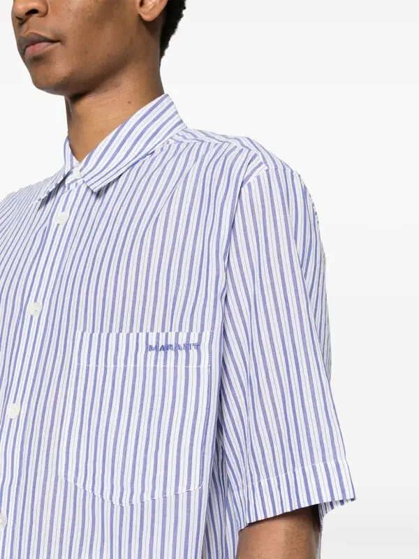 MARANT Labilio Striped Cotton Shirt