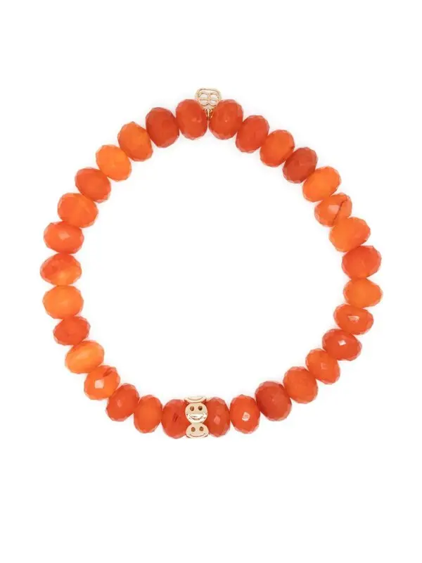 SYDNEY EVAN 14kt Yellow Gold Carnelian Bracelet - Orange