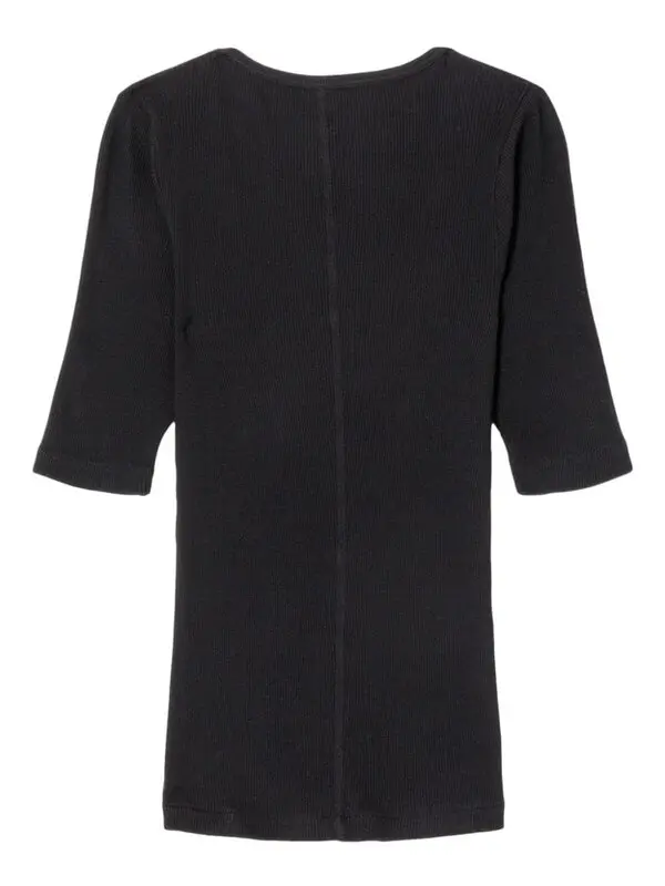 RE/DONE Scoop-neck Cotton Top - Black
