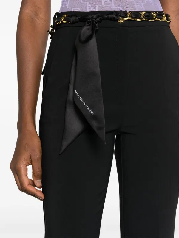 Elisabetta Franchi Belted Cropped Trousers