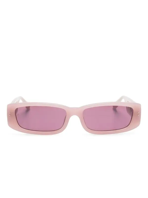 Linda Farrow Talita Rectangle-frame Sunglasses - Pink