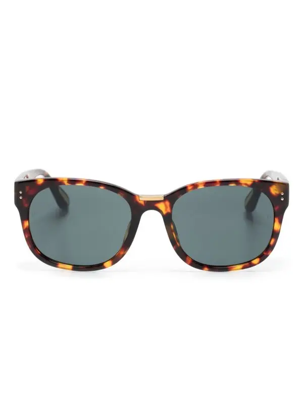 Linda Farrow Cedric Square-frame Sunglasses - Brown