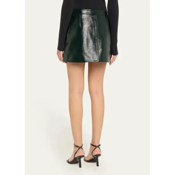 COURREGES Reedition Vinyl Mini Skirt - Black