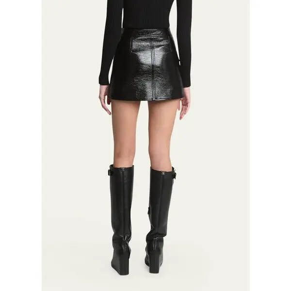 COURREGES Reedition Vinyl Mini Skirt - Black