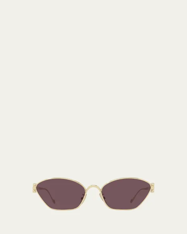 Loewe Anagram Metal Cat-eye Sunglasses - Sengld/viol