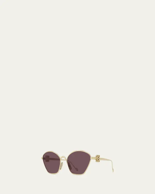 Loewe Anagram Metal Cat-eye Sunglasses - Sengld/viol