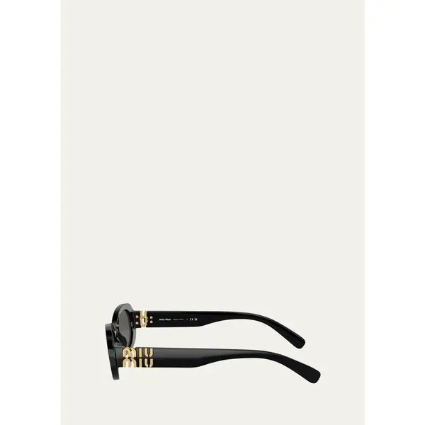 Miu Miu Logo Oval Sunglasses