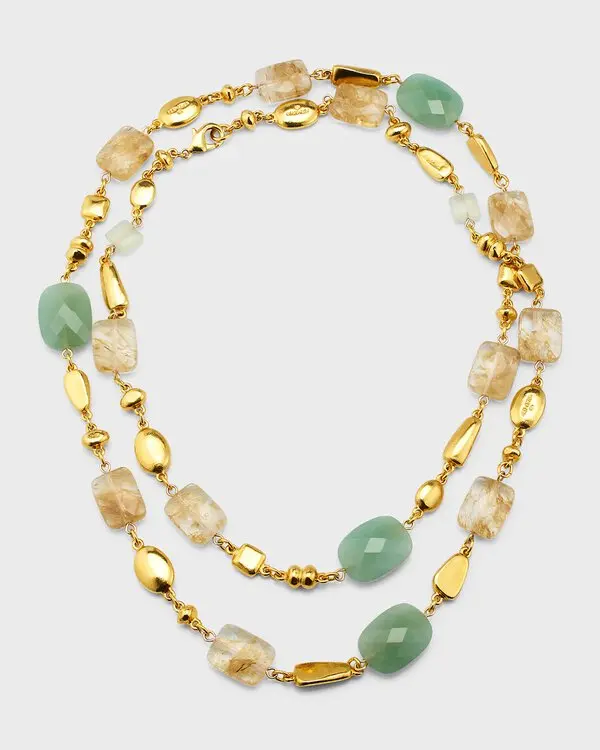 BEN-AMUN Stone And Necklace - Gold