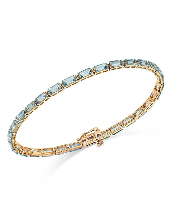 Bloomingdale'S Swiss Blue Topaz Bangle Bracelet - Blue/gold