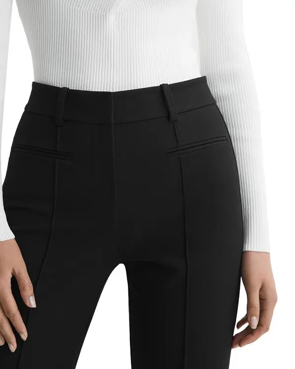REISS Claude Flare Leg Trousers - Black
