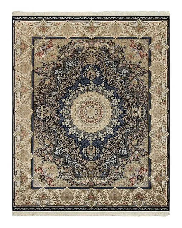 MINK HOME Majestic Elegance Tabriz Area Rug, 8' X 10 - Navy
