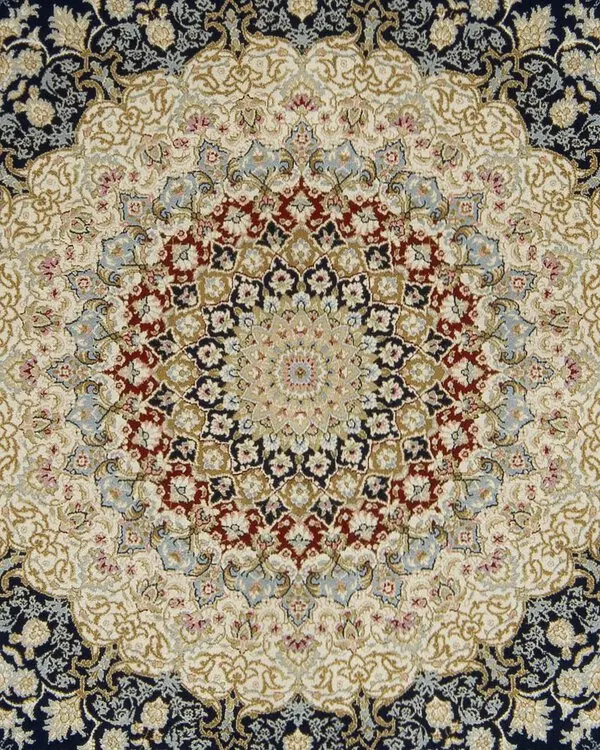 MINK HOME Majestic Elegance Tabriz Area Rug, 8' X 10 - Navy