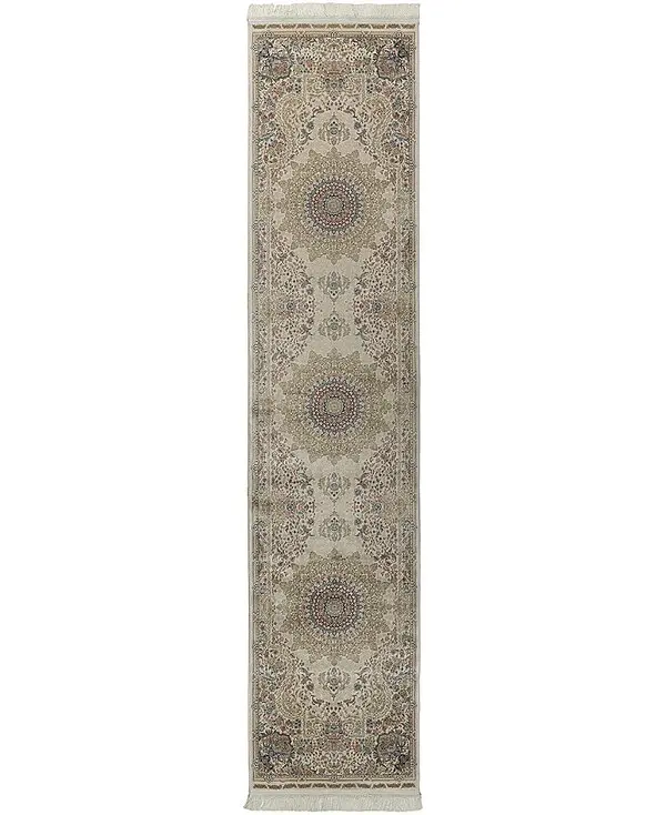 MINK HOME Majestic Elegance Tabriz Runner Area Rug, 2'3 X 10 - Cream