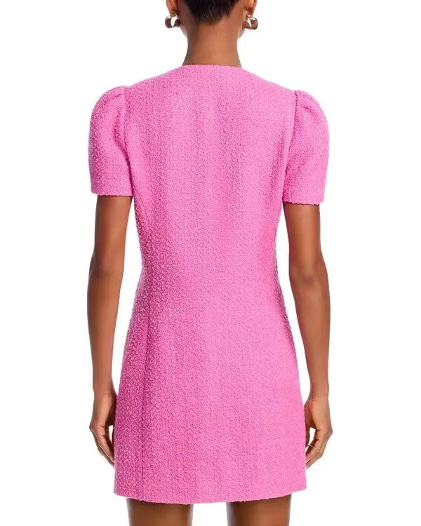 Aqua Tweed Mini Dress - Pink