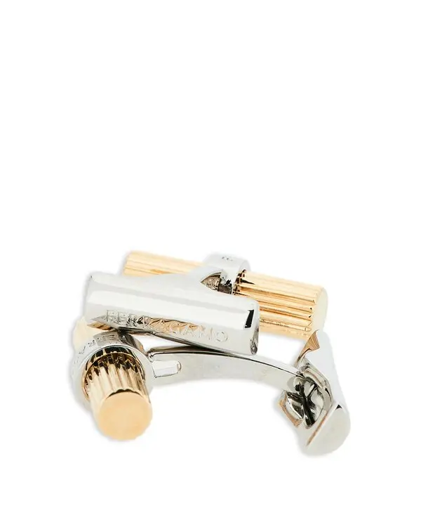 FERRAGAMO Two Tone Cylindrical Cufflinks