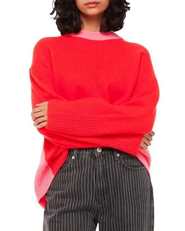 Whistles Crewneck Sweater - Red/multi