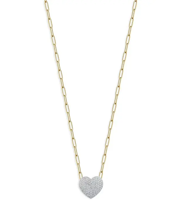 Phillips House Rhodium & 14k Gold Diamond Heart Pendant Necklace - White/gold