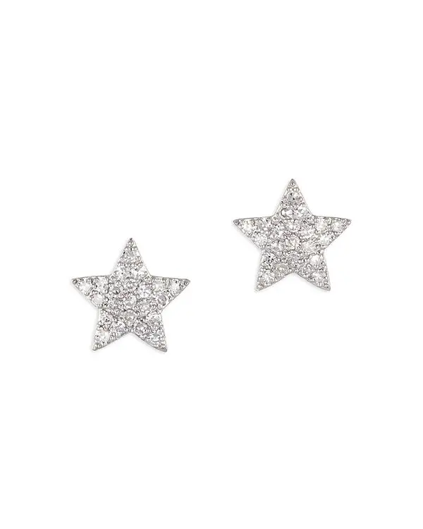 Phillips House Diamond Mini Star Infinity Stud Earrings - White