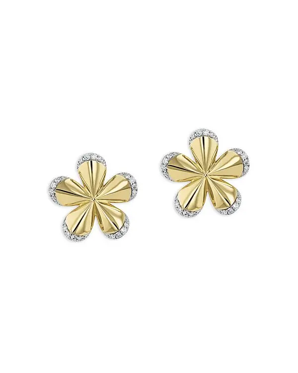 Phillips House 14k Yellow Forget-me-not Stud Earrings - Gold