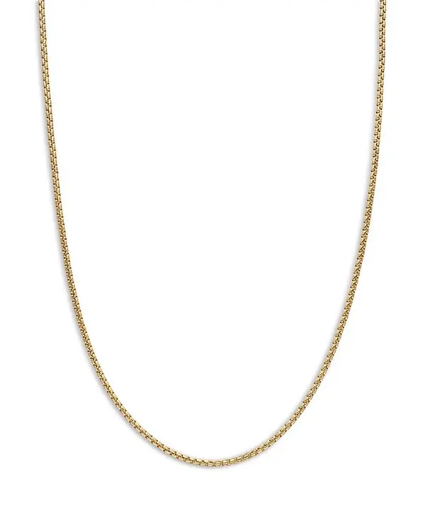 David Yurman 18k Yellow Hollow Box Chain Necklace - Gold