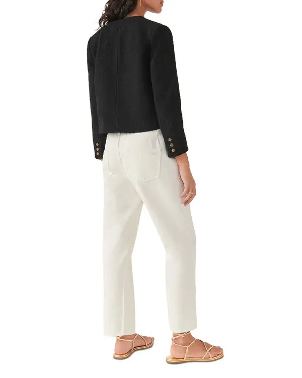 Ba&sh Meredith Cropped Boxy Jacket - Black