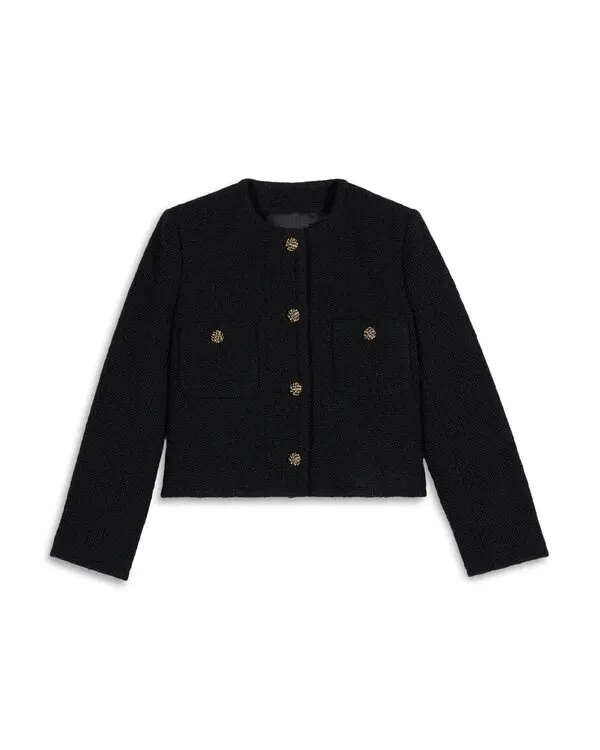 Ba&sh Meredith Cropped Boxy Jacket - Black