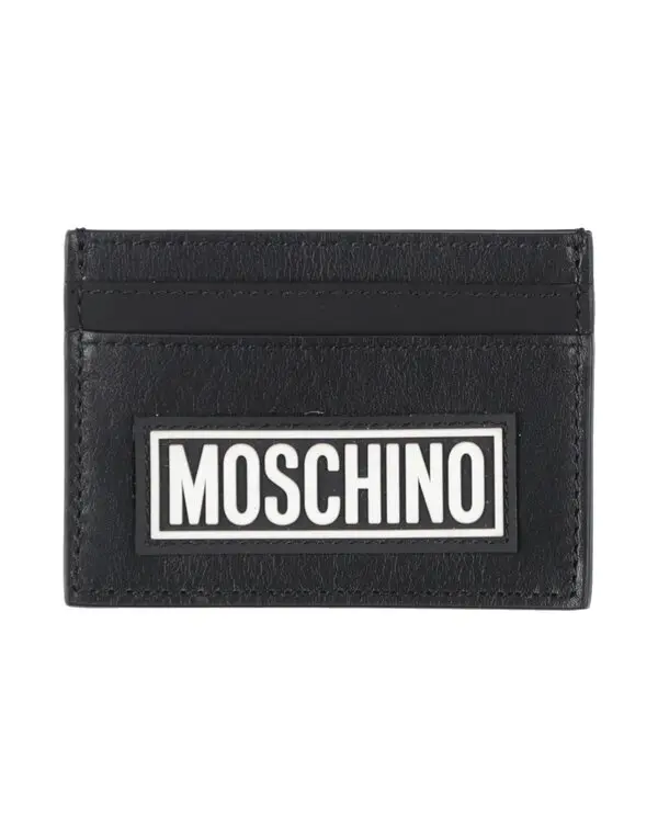 Moschino Cardholder Leather, Textile Fibers