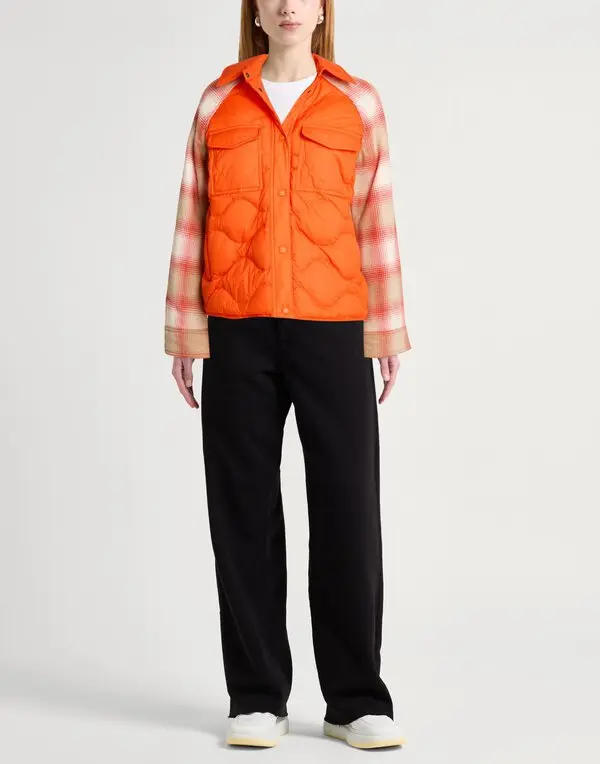 Woolrich Flannel Tartan Puffer Jacket