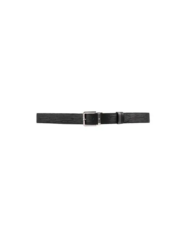 Montblanc Leather Belt With Buckle - Black