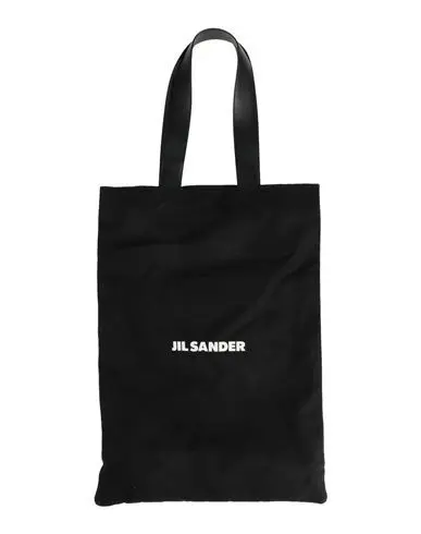 JIL SANDER Leather And Textile Fiber Shopper Bag - Black