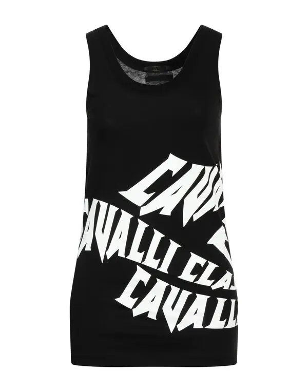 Roberto Cavalli Printed Jersey Top - Black