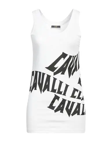 Roberto Cavalli Printed Jersey Top - White