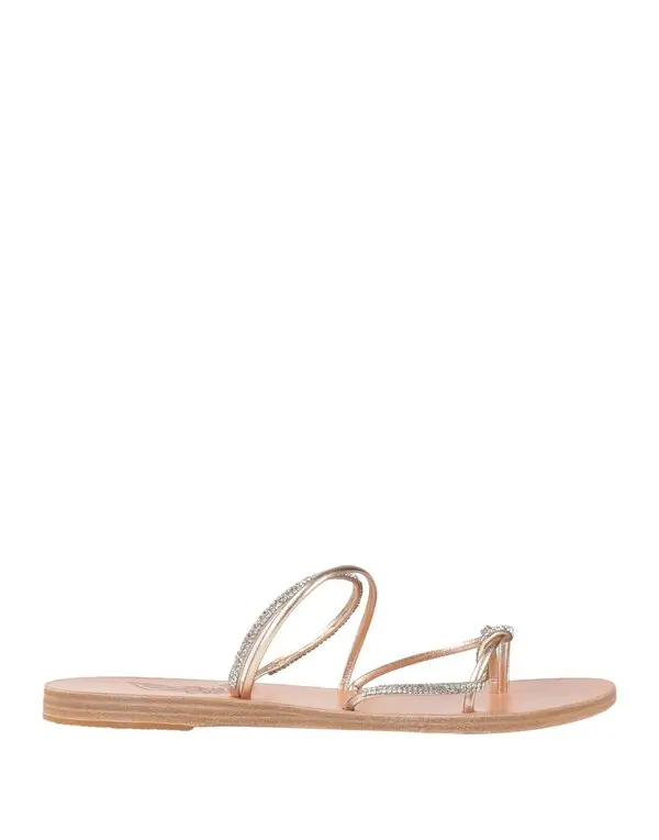 ANCIENT GREEK SANDALS Embellished Thong Sandals - Gold