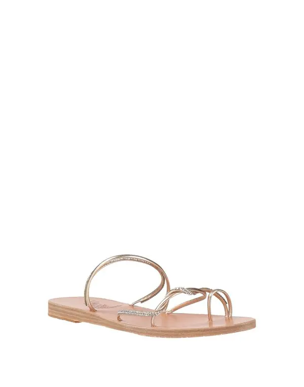 ANCIENT GREEK SANDALS Embellished Thong Sandals - Gold