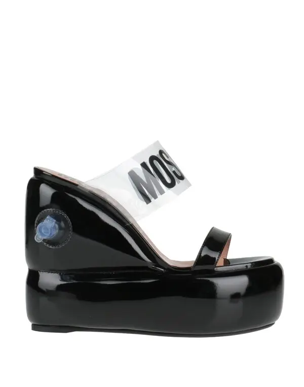 Moschino Wedge Sandals With Varnished Effect