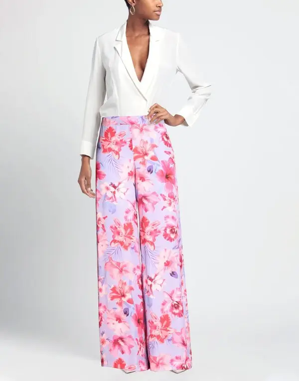 Pinko Floral Print Wide Leg Pants