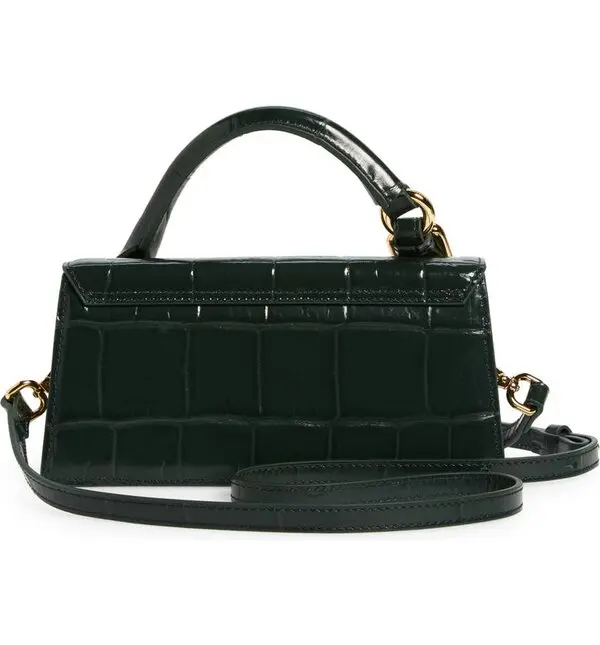 Jacquemus Le Chiquito Long Croc Embossed Leather Convertible Bag