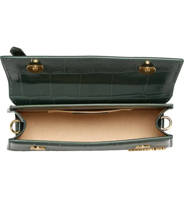 Jacquemus Le Chiquito Long Croc Embossed Leather Convertible Bag