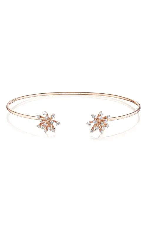 Hueb Luminus Diamond Cuff Bracelet - Pink Gold