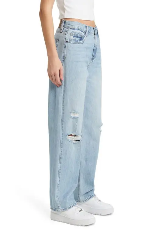 HIDDEN JEANS Ripped High-waist Straight-leg Jeans