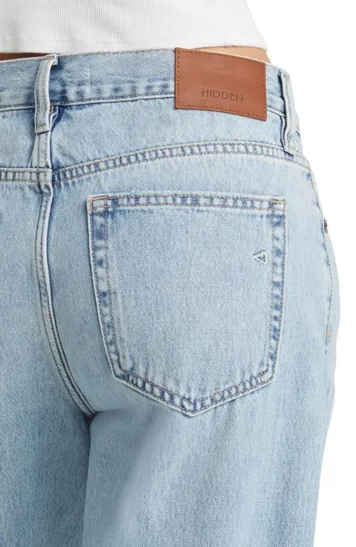 HIDDEN JEANS Ripped High-waist Straight-leg Jeans