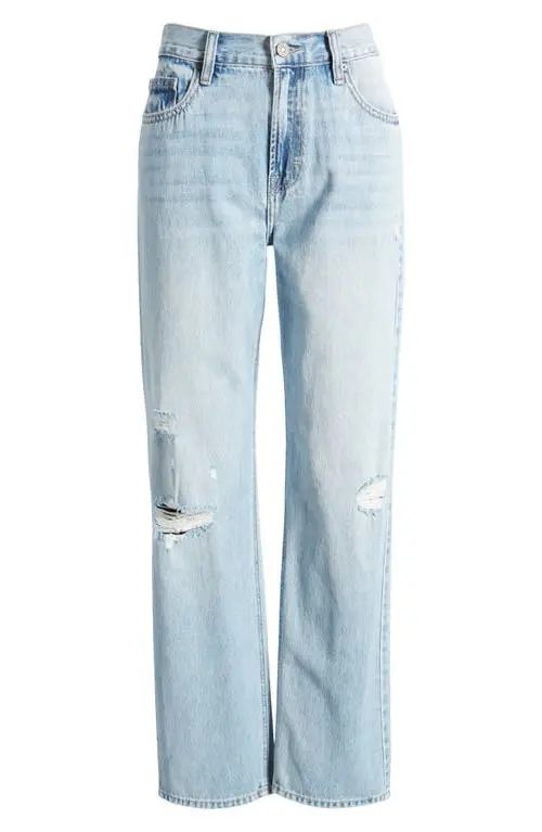 HIDDEN JEANS Ripped High-waist Straight-leg Jeans
