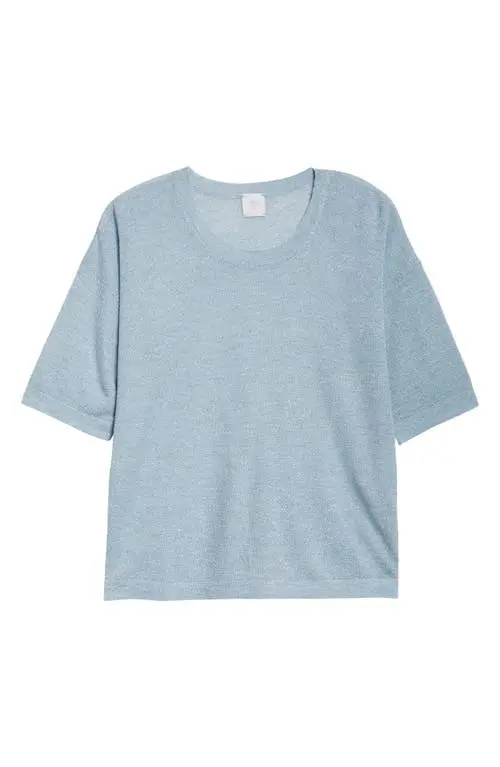 Eleventy Lightweight Piqué Knit Top - Baby Blue