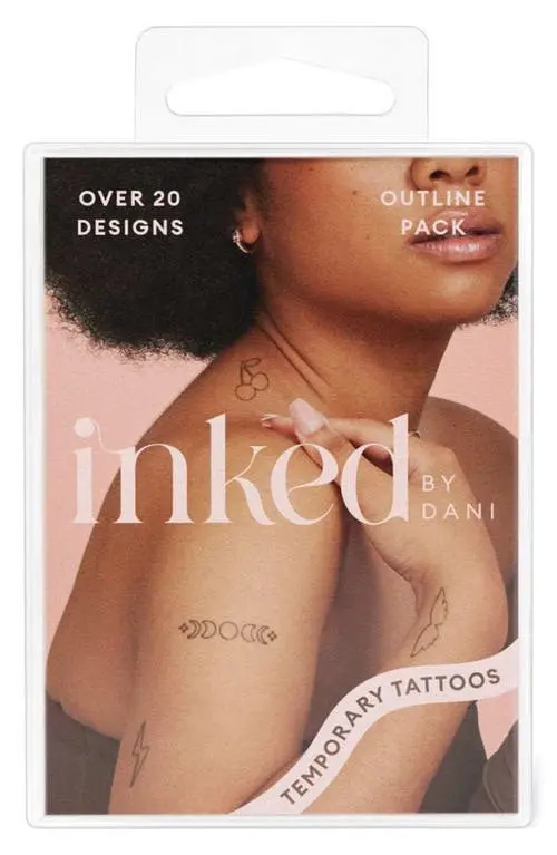 INKED BY DANI Outline Temporary Tattoos - Black