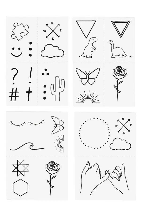 INKED BY DANI Barely There Temporary Tattoos